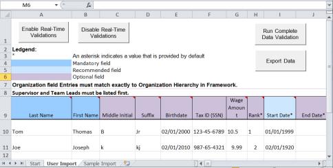 Create the Employee Import Data file